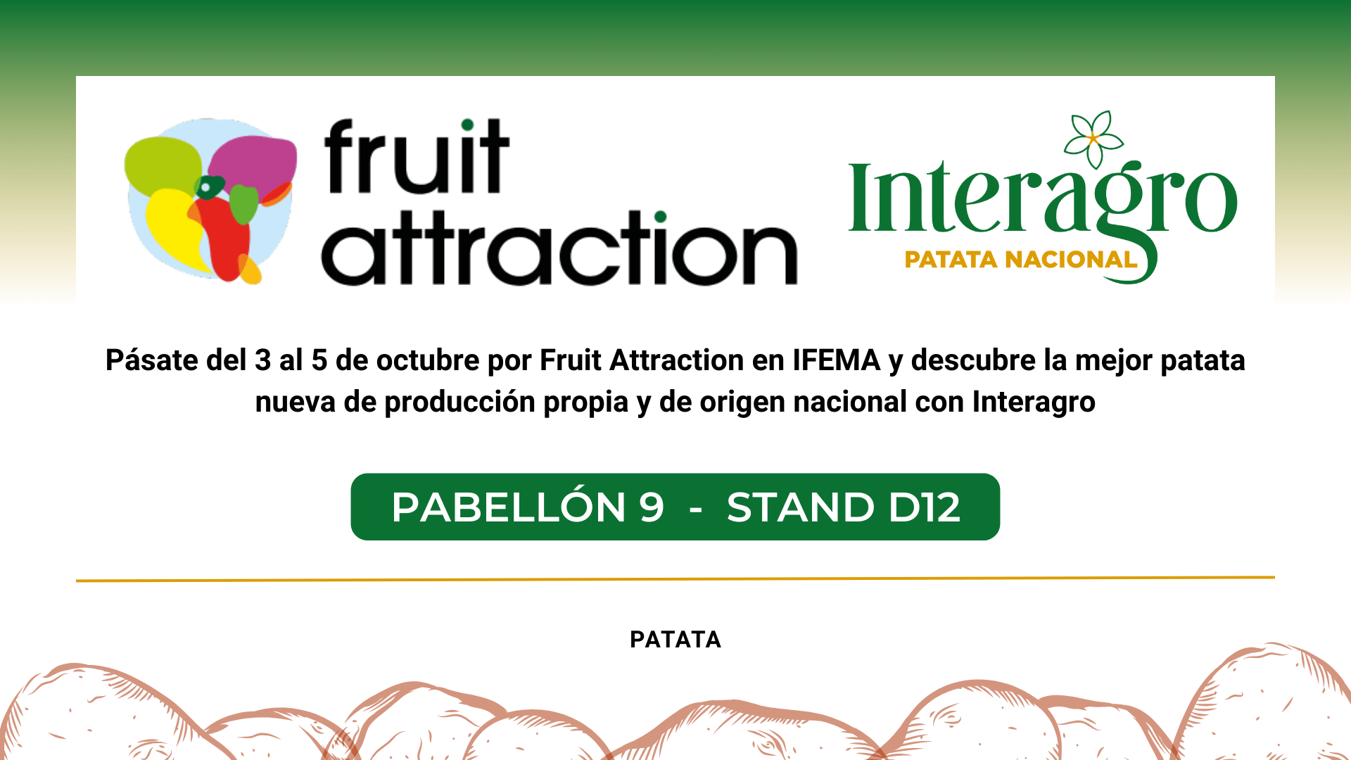 Interagro de Patatas estará en Fruit Attraction 2023 - Interagro
